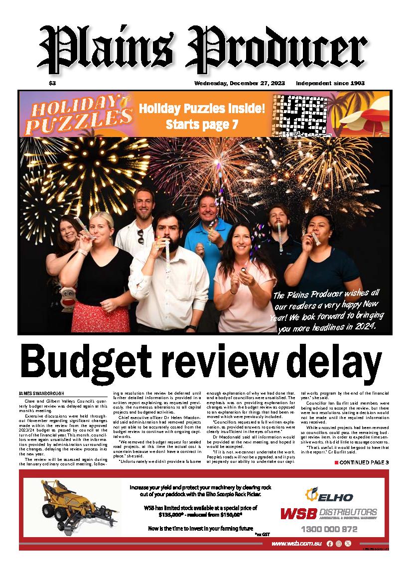 Plains Producer - 27th December 2023 | Plains Producer